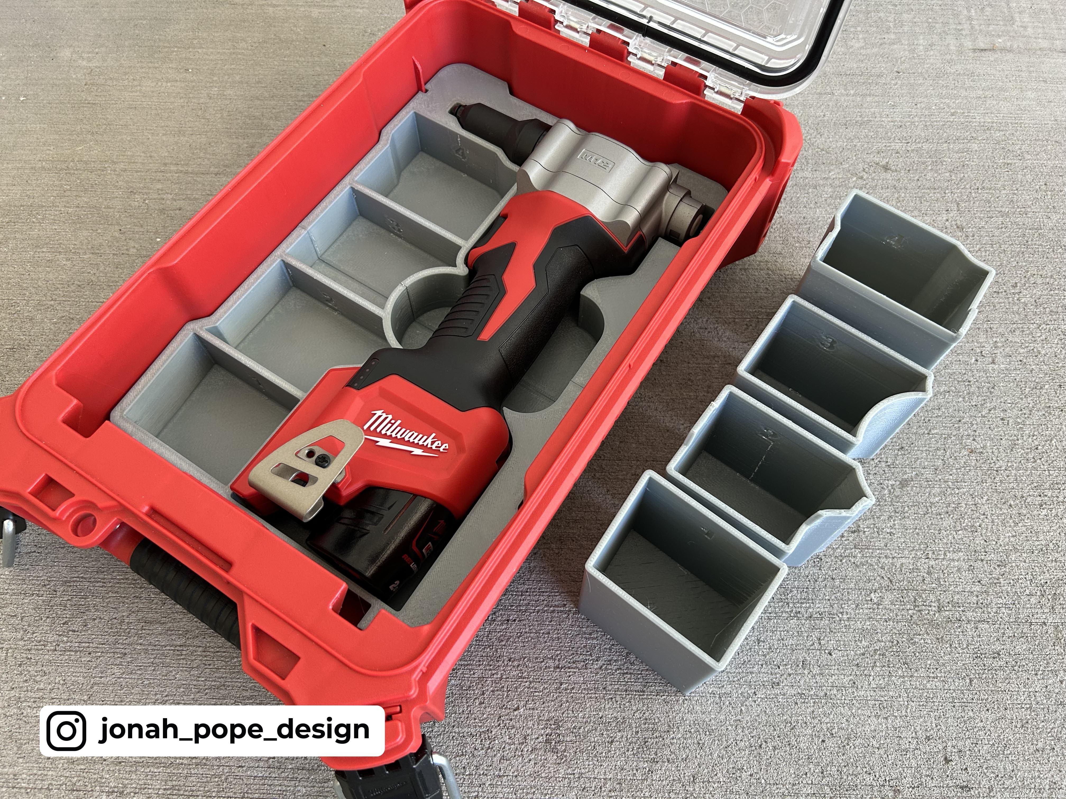 M12 Rivet Gun Storage Insert for Milwaukee Packout Organiser (INSERTS ...